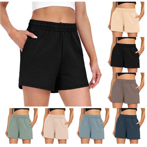 Brdfrl Comfy Shorts For Women Cotton Loose High Waisted Lounge Shorts