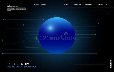 Cybernetic Ai System Concept Artificial Intelligence Digital Sphere