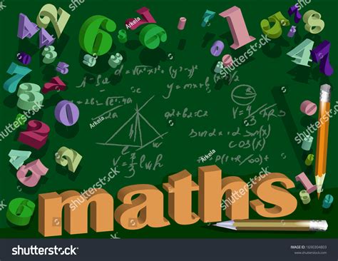 Maths Background Number Hand Drawn Science เวกเตอร์สต็อก ปลอดค่าลิขสิทธิ์ 1690304803