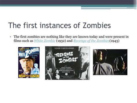 Ppt Key Films And Directors And Historical Overview Of The Zombie Genre