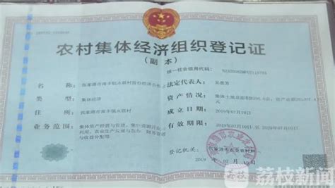苏州发出首张 农村集体经济组织登记证”荔枝网新闻