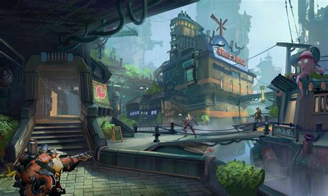 Overwatch Map Mockup Tyler Edlin Environment Design Concept Art