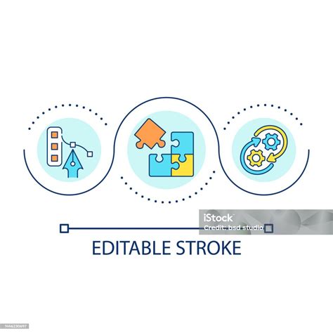 Design And Build Loop Concept Icon Stock Illustration Download Image