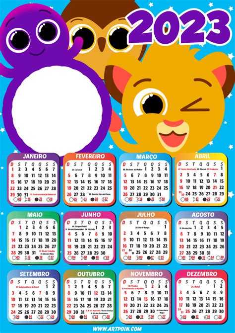 Calendário Infantil 2023 Para Imprimir Fdplearn