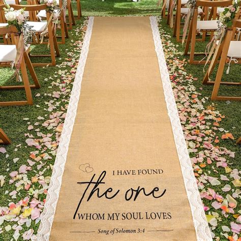 Tondiamo 3 33 Ft X 30 Ft Wedding Aisle Runner Outdoor Natural Burlap Aisle Runner