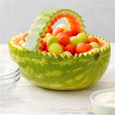 Watermelon Fruit Baskets Carvings