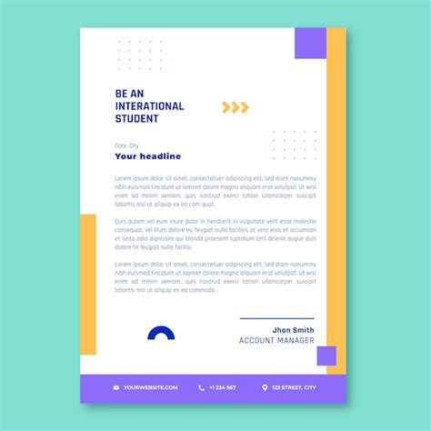 Premium Vector International School Template Design