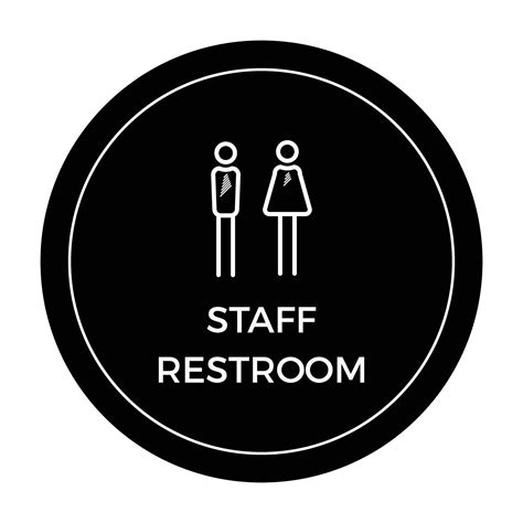 Staff Restroom Sign