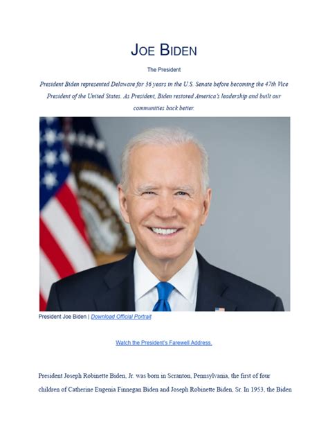 Joe Biden Leadership And Achievements Pdf Joe Biden