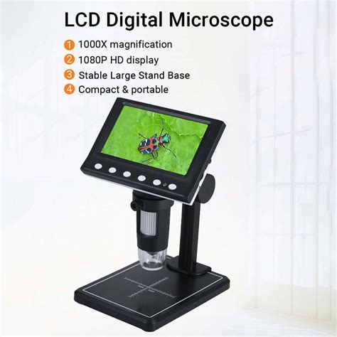 Digital Microscope 43 In 1000x Magnification Lcd Grandado