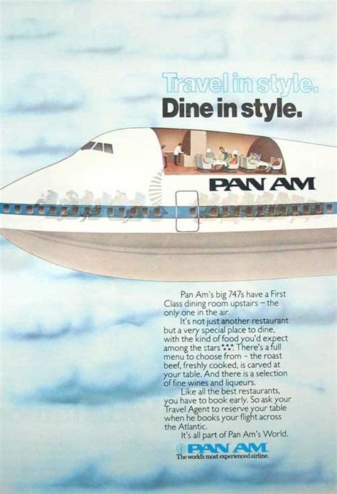 Vintage Ads Pan Am First Clipper Class Luxurylaunches