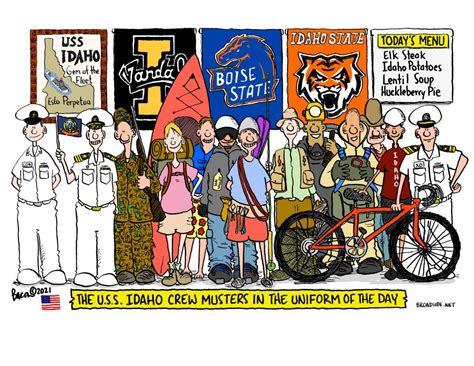 Jeff Bacon Broadside Cartoonist Uss Idaho Uniform Of The Day