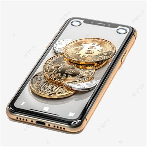 스마트폰 블록체인 기술의 비트코인 교환 거래 수입 간결한 Png 일러스트 및 이미지 에 대한 무료 다운로드 Pngtree