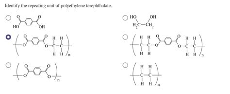 Solved A Portion Of The Polymer Polyethylene Terephthalate