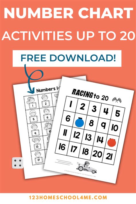 Free 1 20 Number Chart Activities And Games For Young Learners