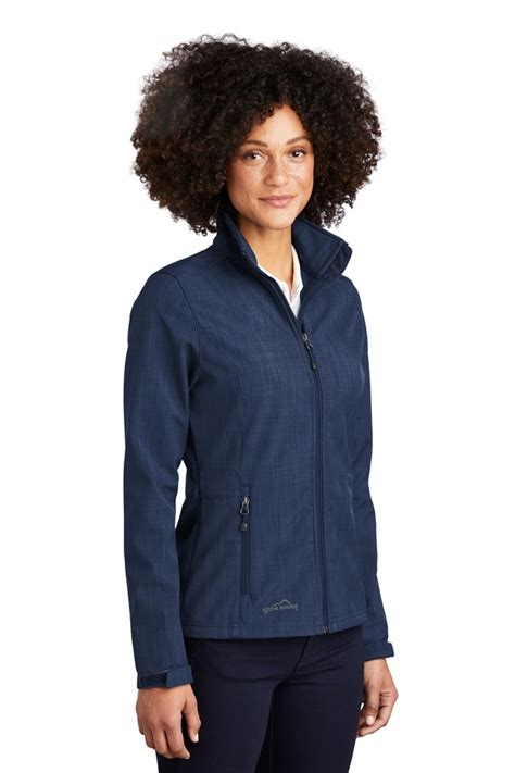 Eddie Bauer Ladies Shaded Crosshatch Soft Shell Jacket Eb533