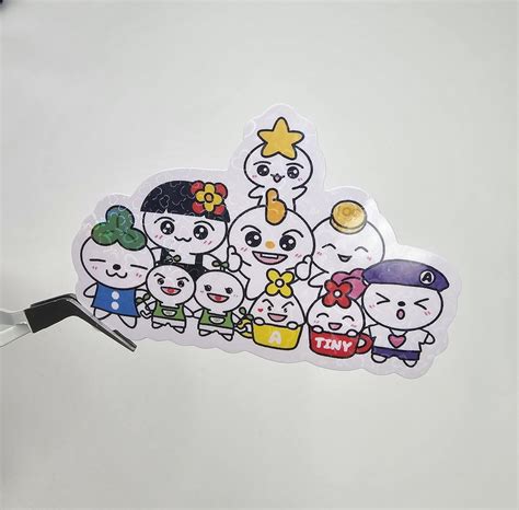 Teezmon Kpop Sticker Atiny Vinyl Decal With Heart Holo Finish Etsy
