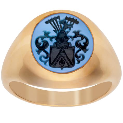 Signetring Med Graverad Sten W A Bolin