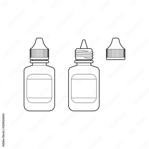 Eye Drop Bottle Isolate On White Background Vector Stock Vector Adobe