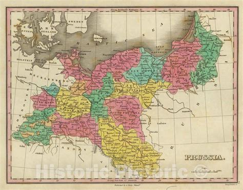 Historic Map Classical Atlas Map Prussia 1831 Vintage Wall Art