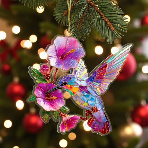 Hummingbird Christmas Ornament 2025 Acrylic Humming Bird