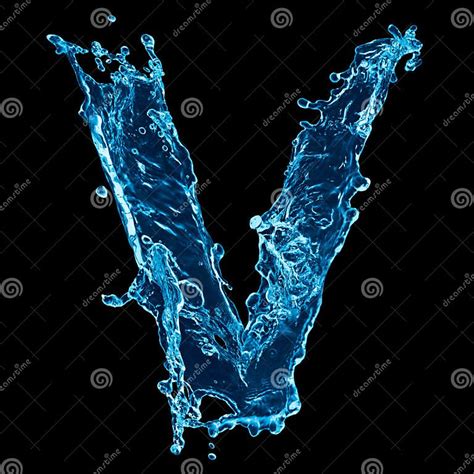 Letter V Water Splash Stock Image Image Of Unusual Alphabet 29150519