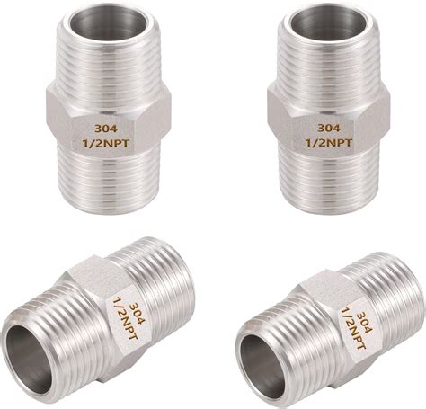 Hex Nipple 12 Male X 12 Male Pipe Fittings 4 Pcs Npt