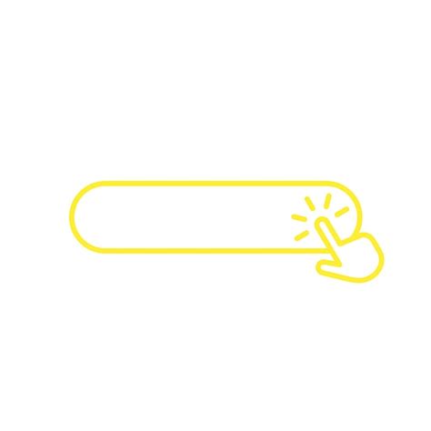 Premium Vector Yellow Button With Hand Pointer Icon