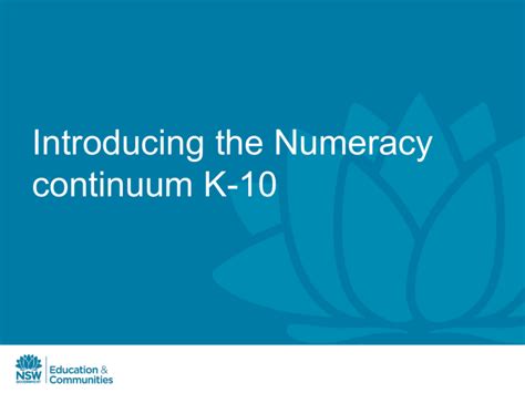 Numeracy Continuum K 10 Nsw Syllabus Support