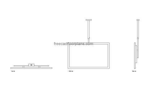 Ceiling Mounted Tv Free Cad Drawings