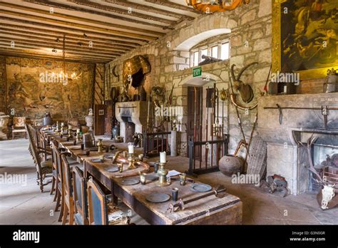 Medieval Castle Dining Room Castle Dining Room Table Hi Res Stock