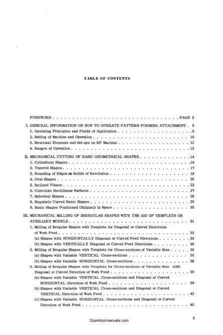 Deckel Pattern Forming Attachment Kf Pantograph Kf2 Kf2s Kf12 Operators Manual Ozark Tool