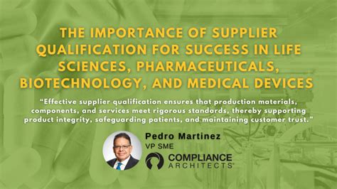 The Importance Of Supplier Qualification For Success In Life Sciences