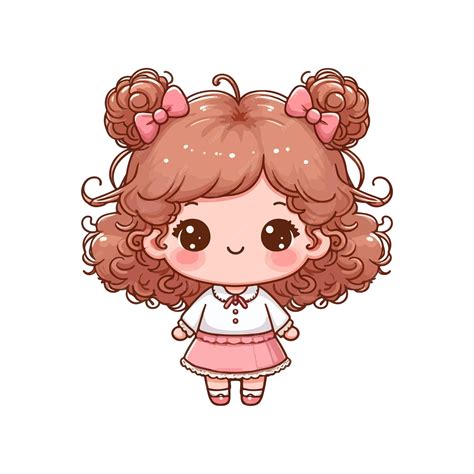 Premium Vector Cute Girl Chibi Caracter Ai Generated Image