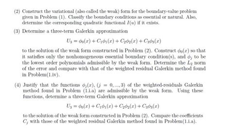 2 Construct The Variational Also Called The Weak