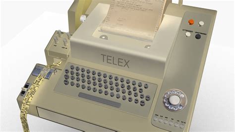 Retro Telex Machine 3d Model Turbosquid 2321282