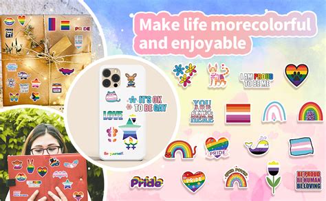 200pcs Pride Stickers Mixed Lgbtq Sticker Gay Rainbow Lgbtq