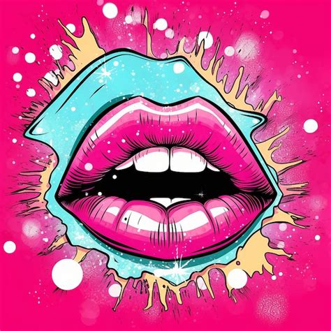 Premium Ai Image A Pink Background With A Pink Lip And The Words I