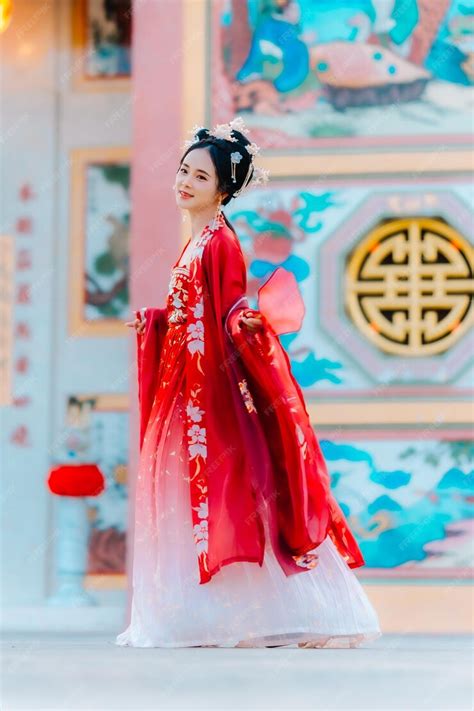 Premium Photo Woman Dress China New Year Portrait Of A Woman Person