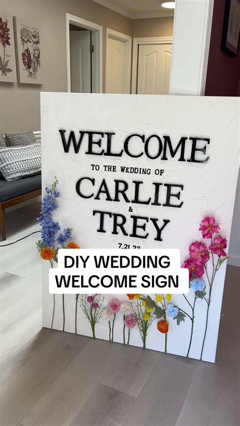 Tiktok · Carlie Drechsel Easy Wedding Signs Diy Welcome Sign For
