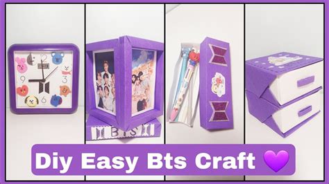 Making Easy Bts Craft At Home Bts Room Decor Bts Clock Bts