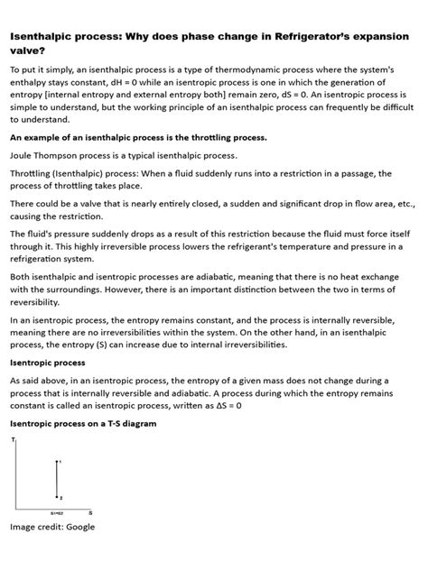 Isenthalpic Process Pdf Entropy Enthalpy