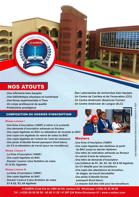 Program Catalog Université Aube Nouvelle