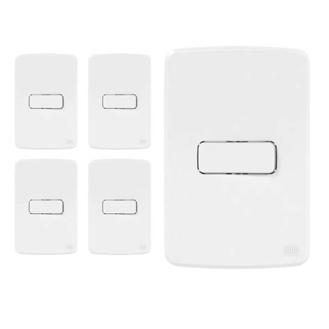 Kit 5 Conjuntos Interruptor Simples Branco 13272418 Composé Andra