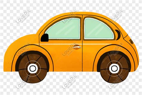 Kereta Kartun Berwarna Kuning Tangan Gambar Unduh Gratisimej 401407666