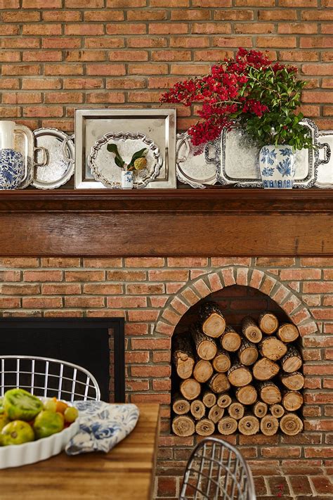 Red Brick Fireplace Wall Buy Antique Original Red Brick Fireplace
