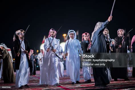 The Sword Dance Called The Ardha At The Darb Al Saai Grounds In Doha