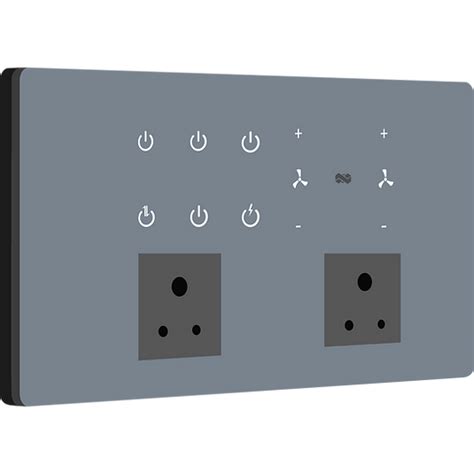 12 Gang 6 Switch 2 Fan 2 Plug Ir Remote And Wi Fi Touch Switch