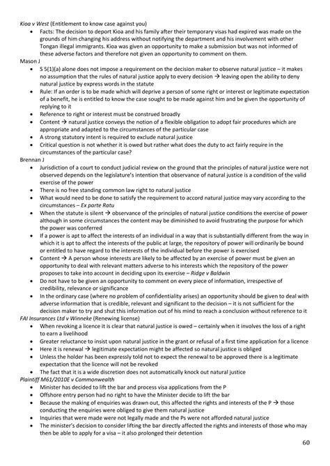 Admin Law Notes Laws1160 Administrative Law Unsw Thinkswap