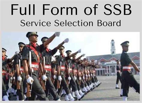 What Is The Full Form Of Ssb Service Selection Boards